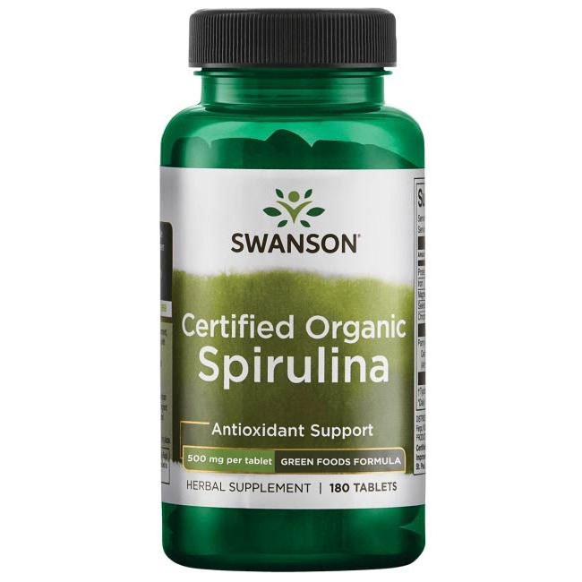 Swansonvitamins.bg 100% Сертифицирана Органична Спирулина 180 таблетки ...